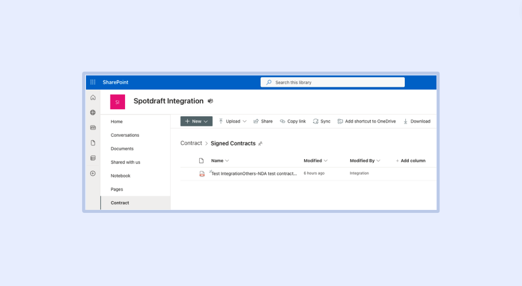 Sharepoint – SpotDraft