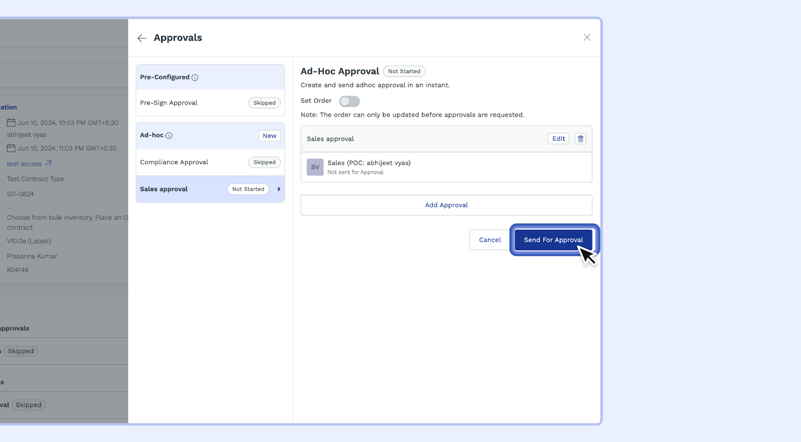 Setting Up Ad-Hoc Approvals in SpotDraft (Legacy) – SpotDraft