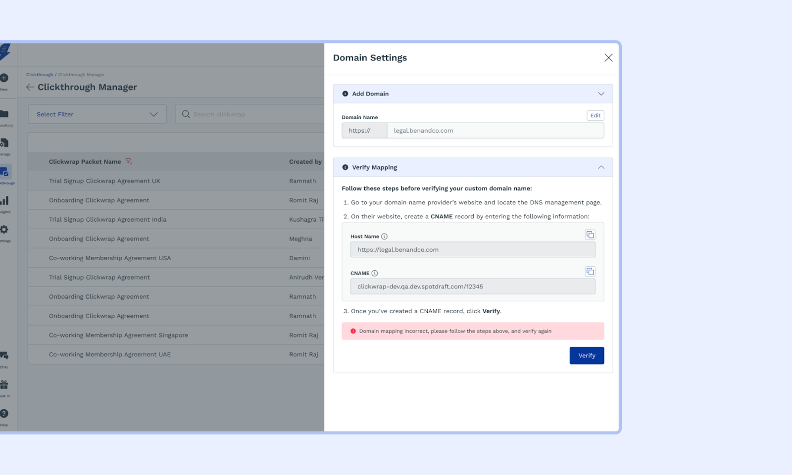 Setting Up a Custom Domain for Clickthrough Agreements – SpotDraft