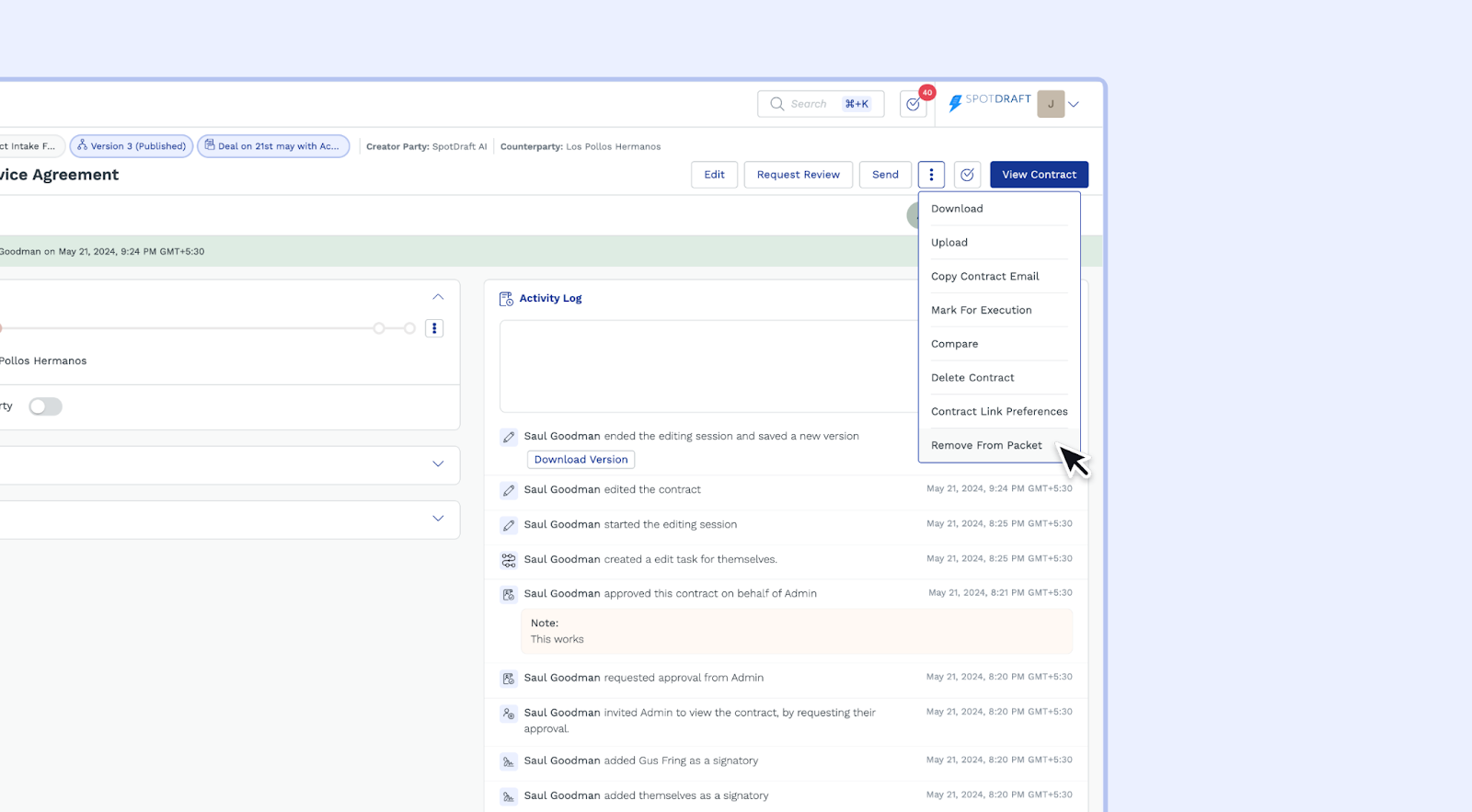Streamline Contract Collaboration with SpotDraft Contract Packets ...